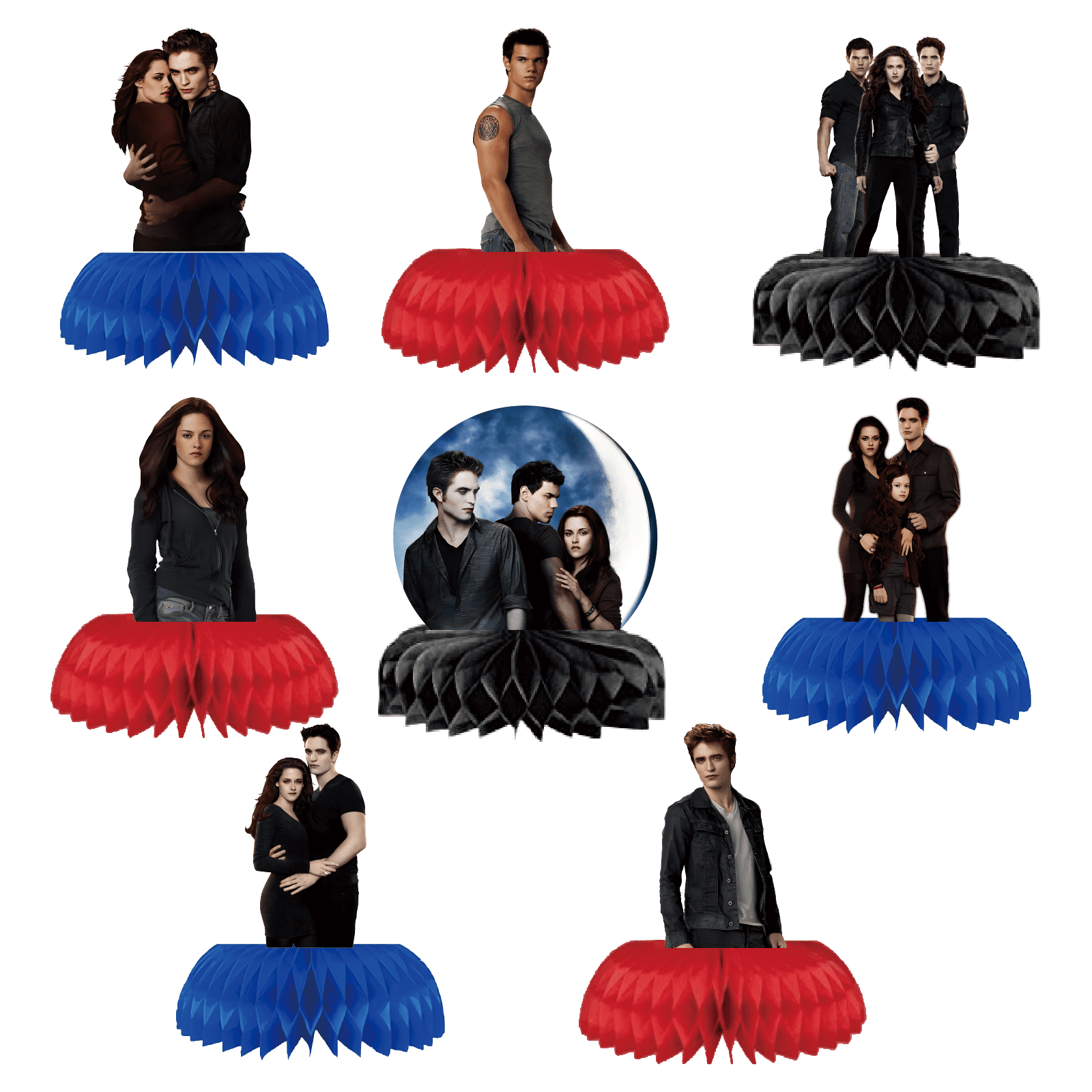 8 Pcs For Twilight Saga-Themed Honeycomb Centerpieces - Cartoon Table ...