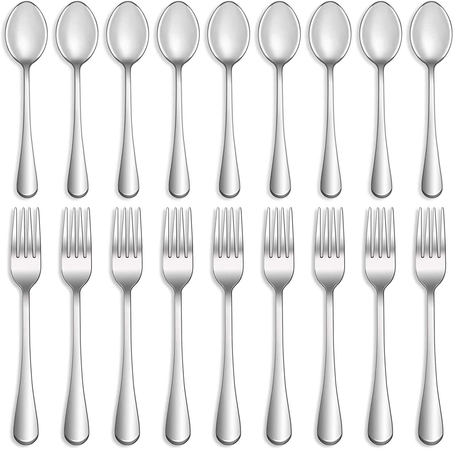 8 Pcs Forks and Spoons Silverware Set,Food Grade Stainless Steel ...