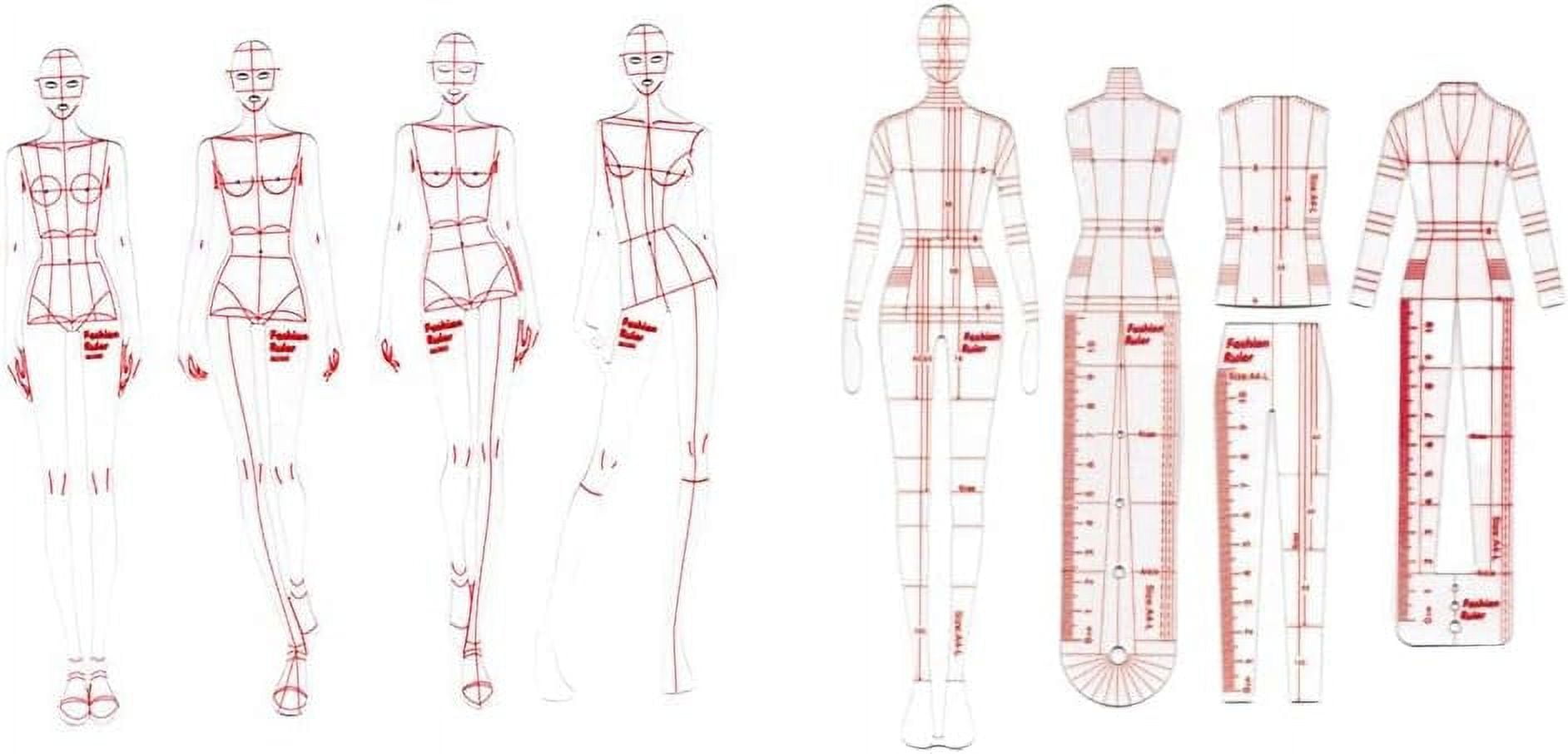 8 Pcs French Curve Template Ruler Set,Sewing Humanoid Patterns Design ...