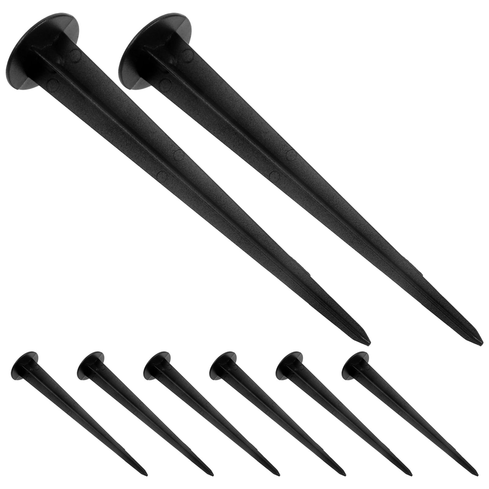 FUEENIRVA 8Pcs Aluminum Ground Stakes Black Outdoor Light Stakes ...