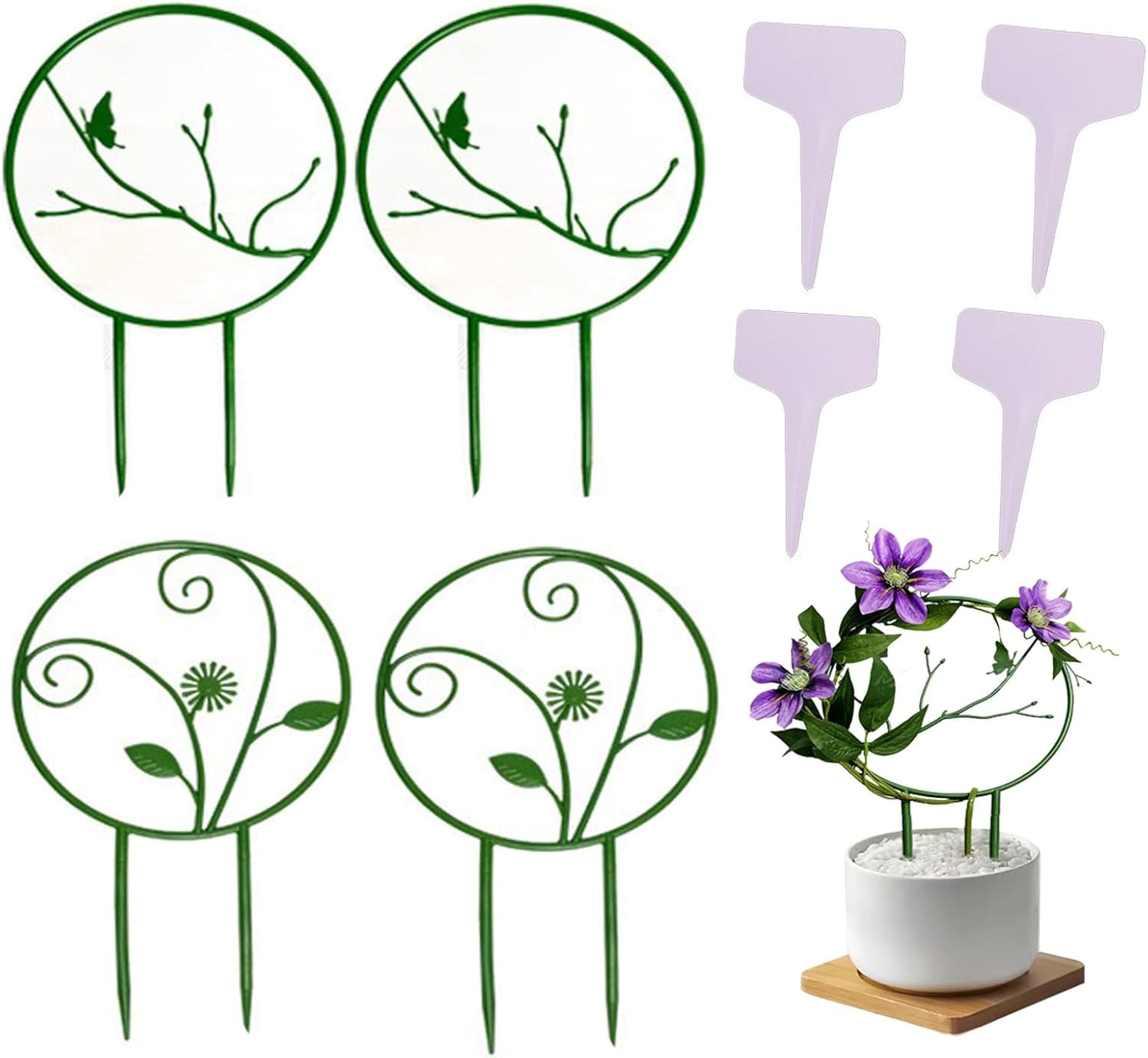 8 Pcs Garden Trellis for Climbing Plants,15inch Small Plant Trellis for ...