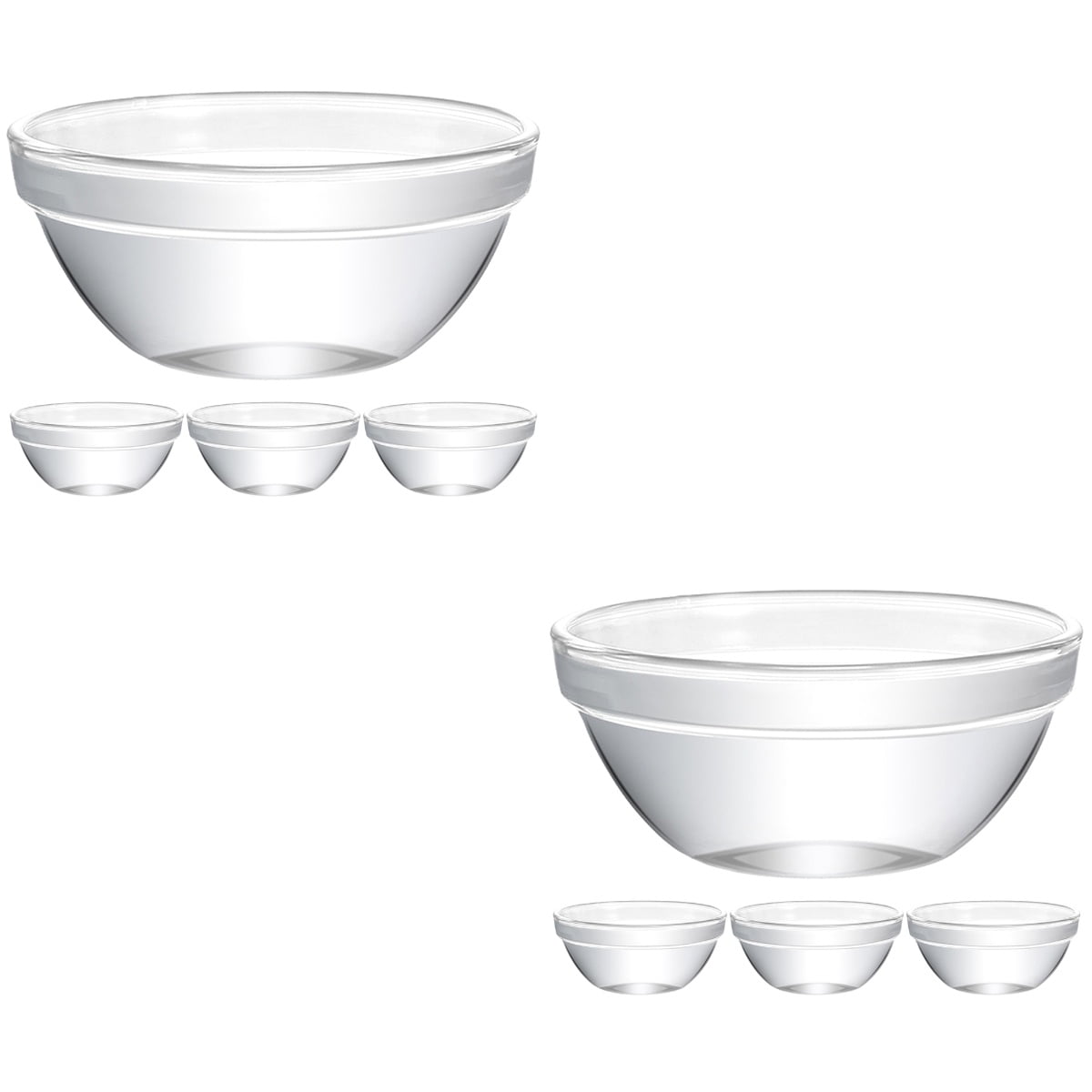 8 Pcs Glass Salad Bowls 4 Oz Ramekins Multi-function Food Home ...