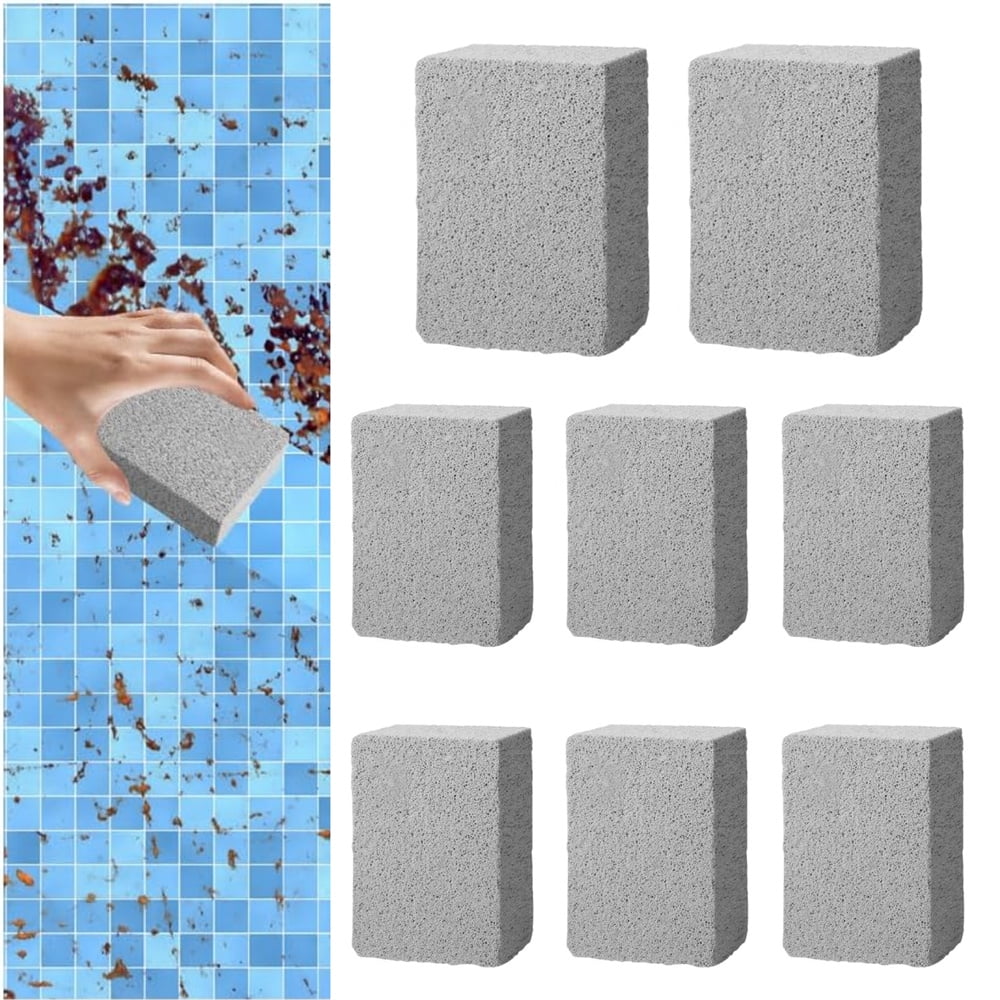 8 Pcs Gray Stone Cleaning Block,Pool Cleaning Pumice Stone,Swimming ...