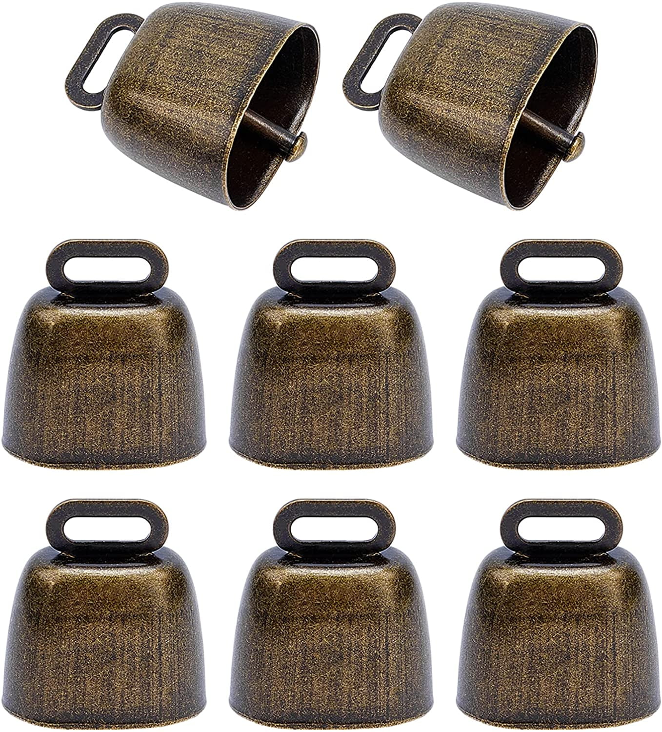 8 Pcs Grazing Iron Bell Farm Animal Bell Retro Iron Bell Pendants Metal ...