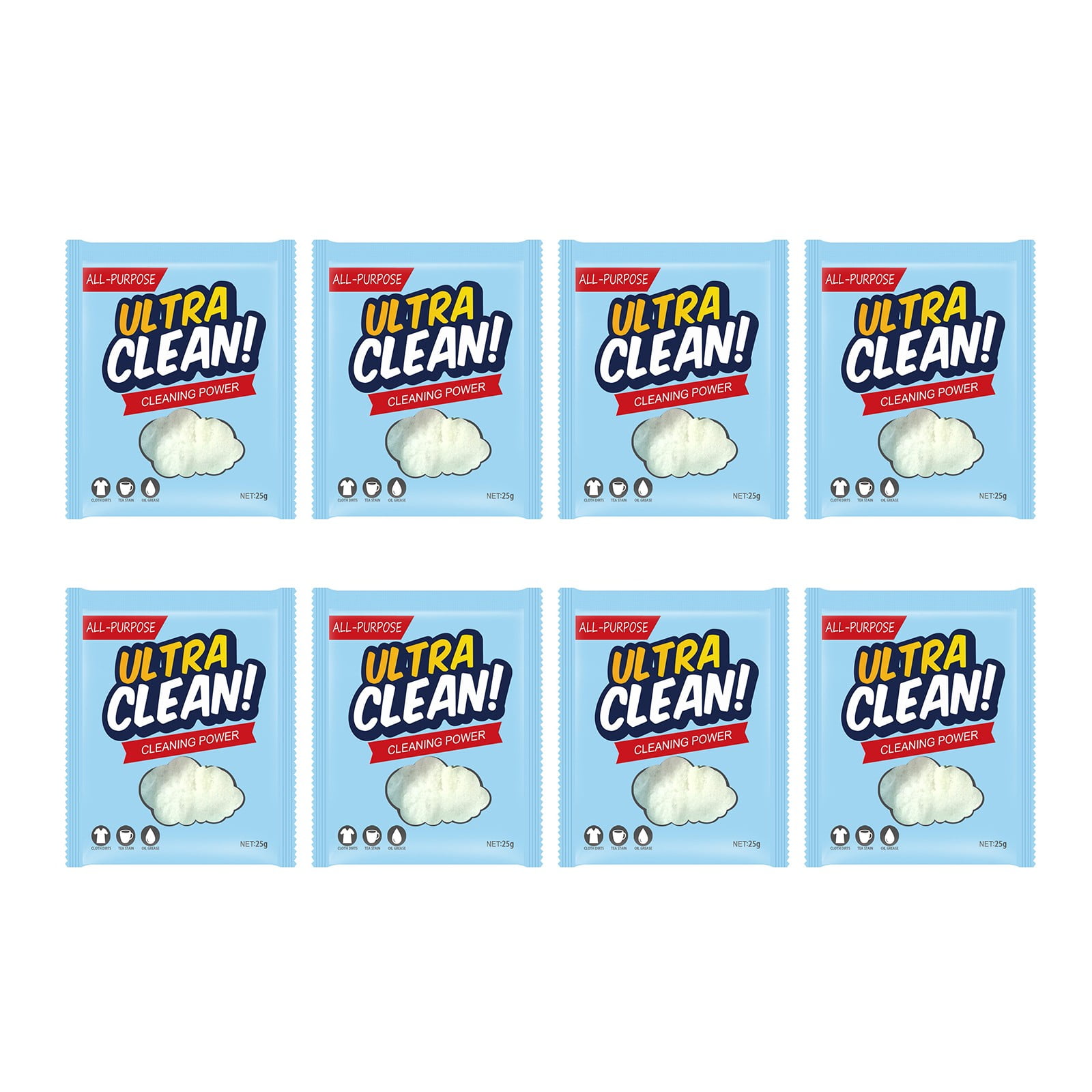 8 Pcs Grease Away Powder Cleaner,Multifunctional Cleaning Powder,Grease ...