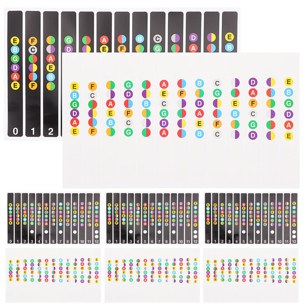 8 Pcs Guitar Scales Sticker Stickers Travel Acoustic Fretboard for ...