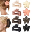 6Pcs 4.3in Hair Claw Banana Clips for Women, Strong Hold, Recycled ...