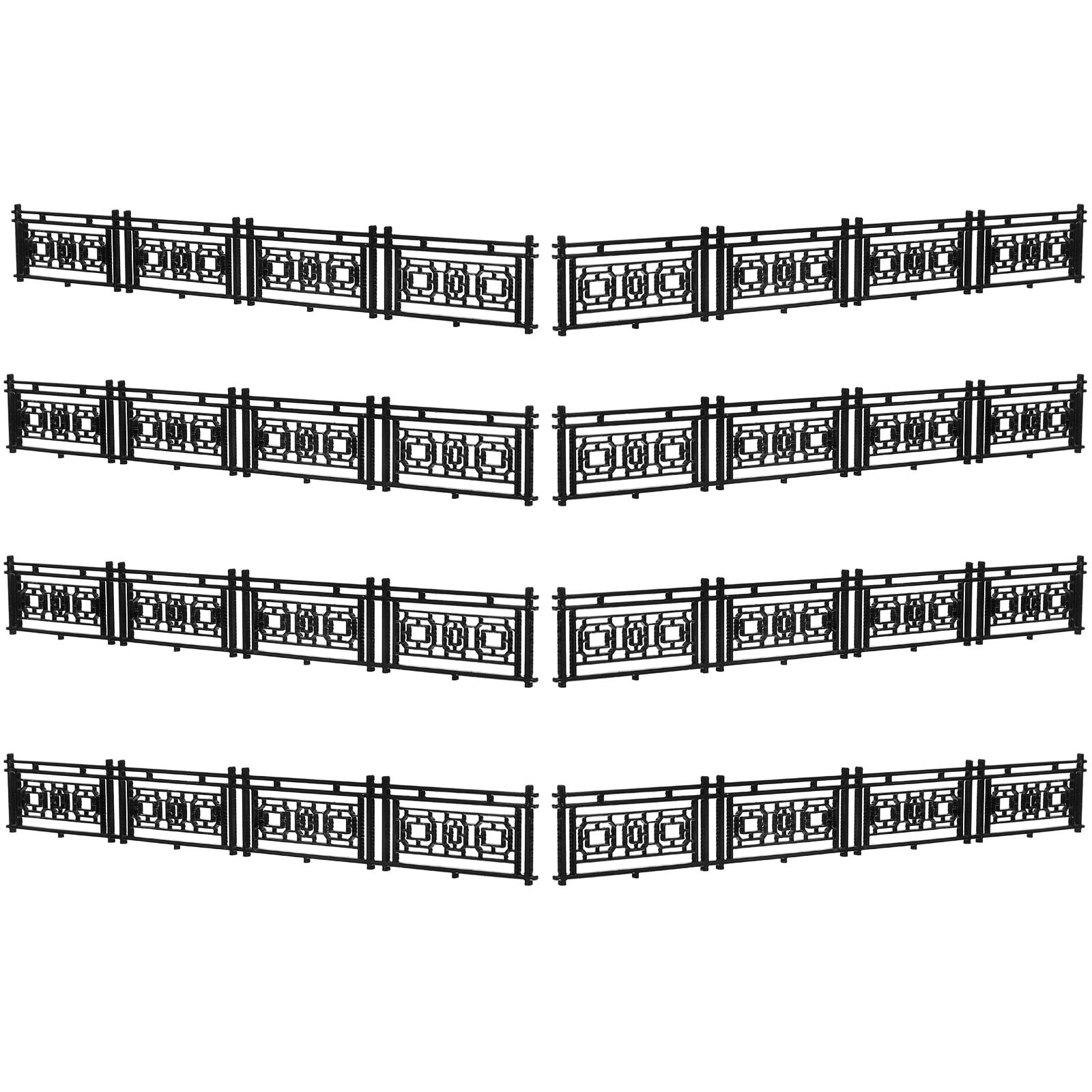 8 Pcs Hand-assembled Sandbox Architectural Model Railings Gate Fence ...