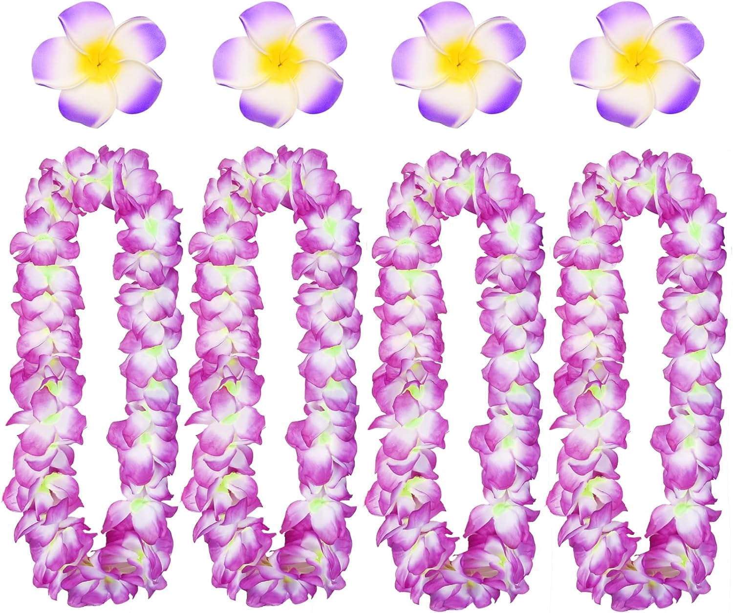 8 Pcs Hawaiian Leis Set, Hawaiian Leis for Luau Party, Hawaiian Leis ...