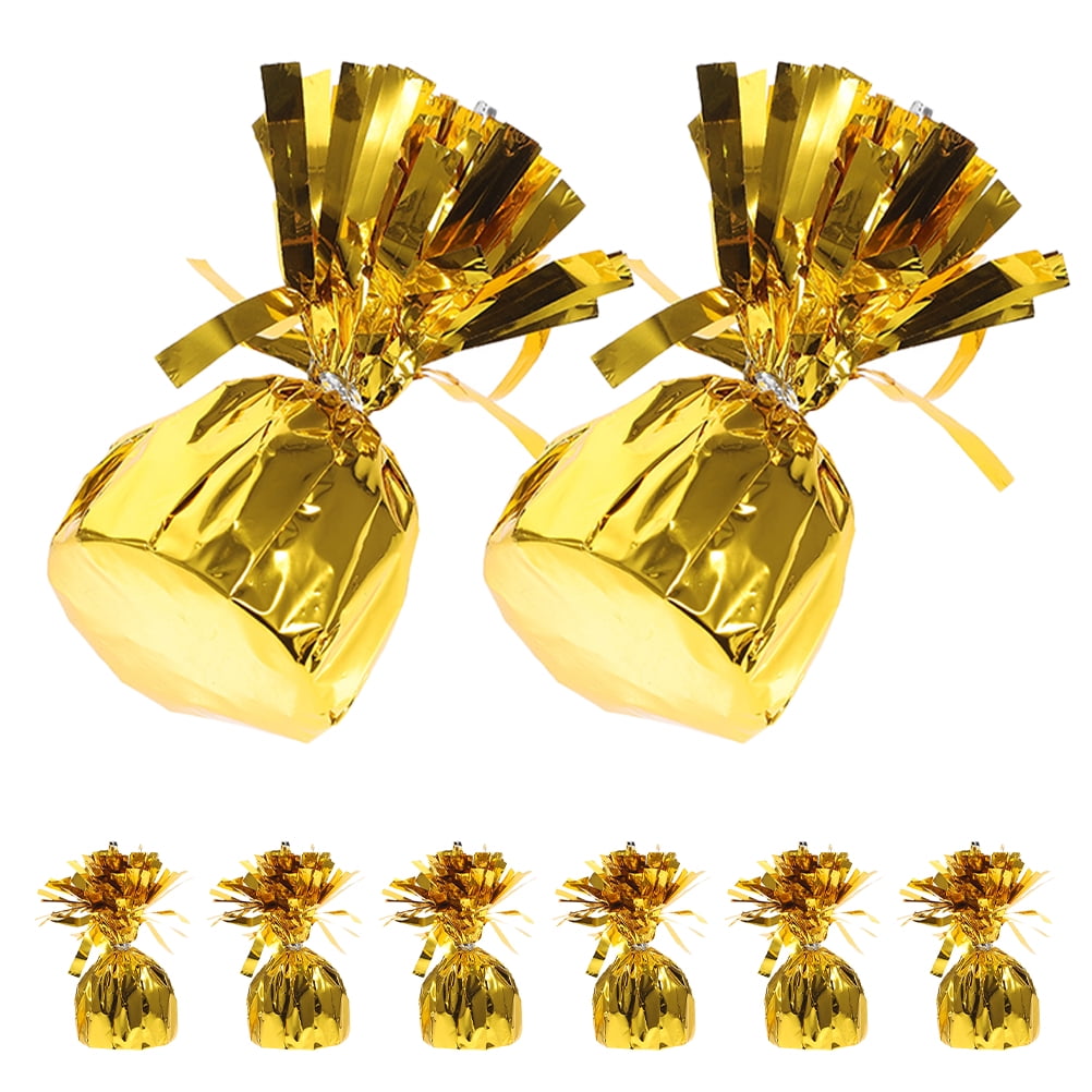 8 Pcs Helium Balloon Weights Foldable Balloons Curly Golden - Walmart.com