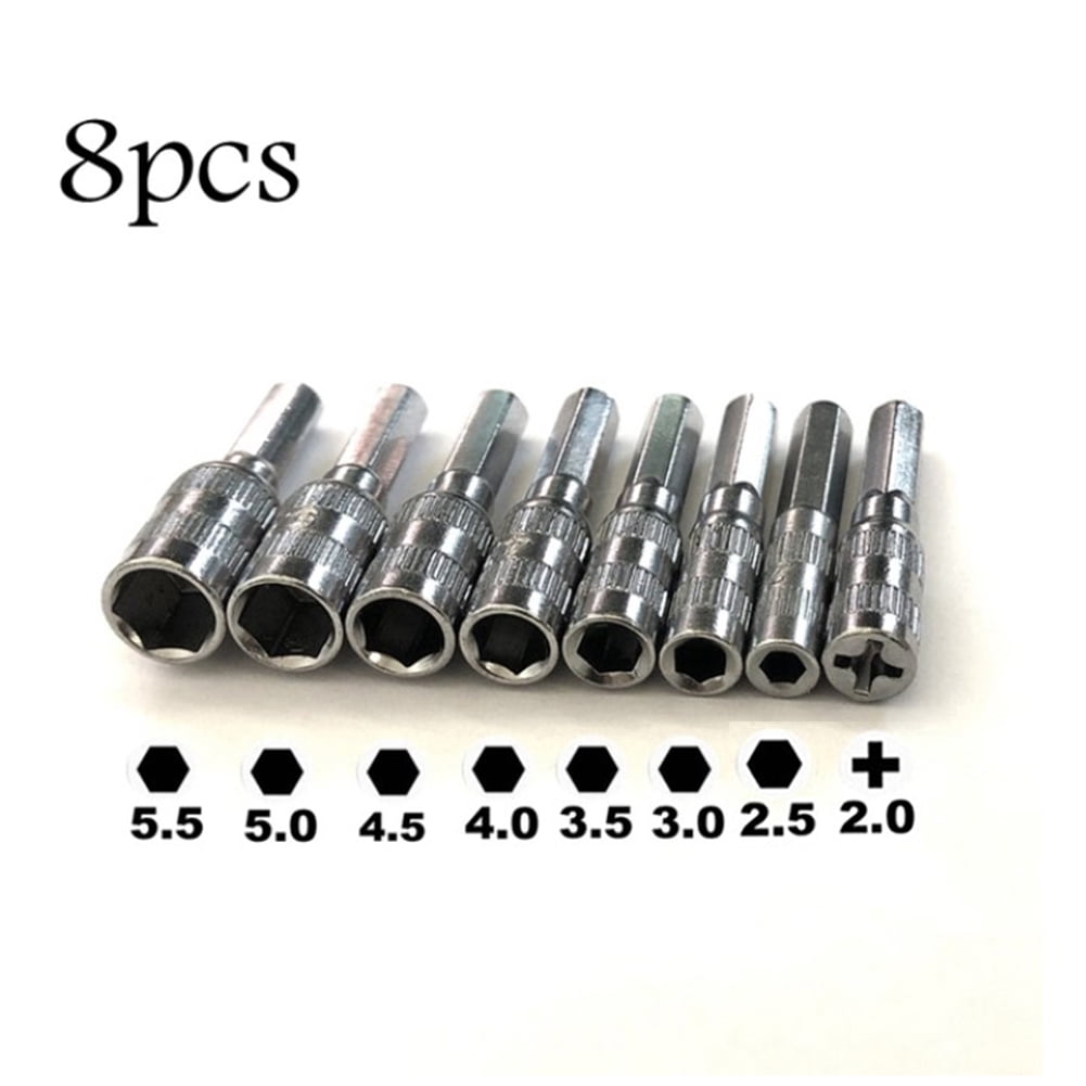 8 Pcs Hex Socket H4 Screw Metric Driver Tool Drill Bit PH2.0/M2.5-5.5mm ...