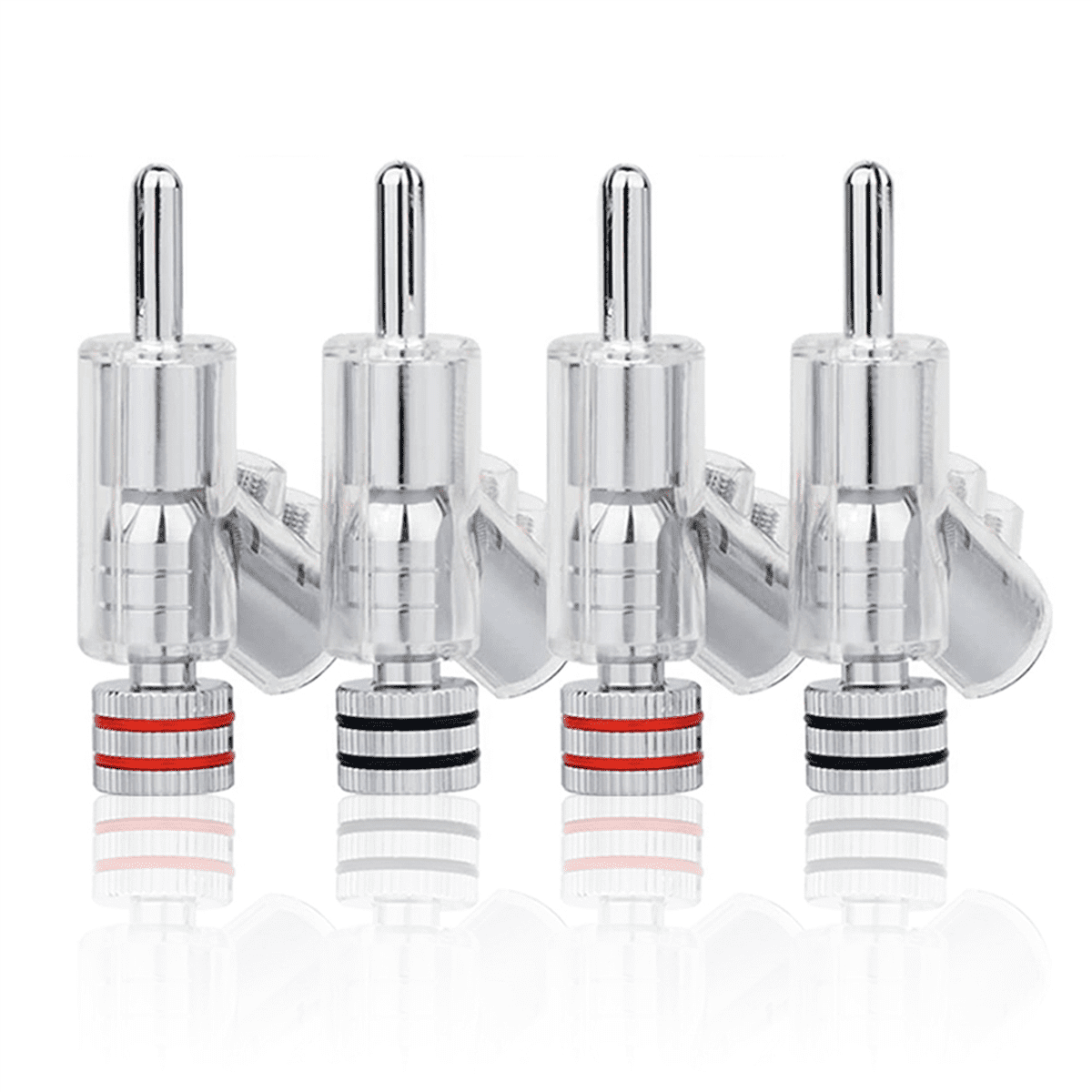 8 Pcs Hifi Plated Lockable Speaker Cable Banana Plug Connector Audio ...