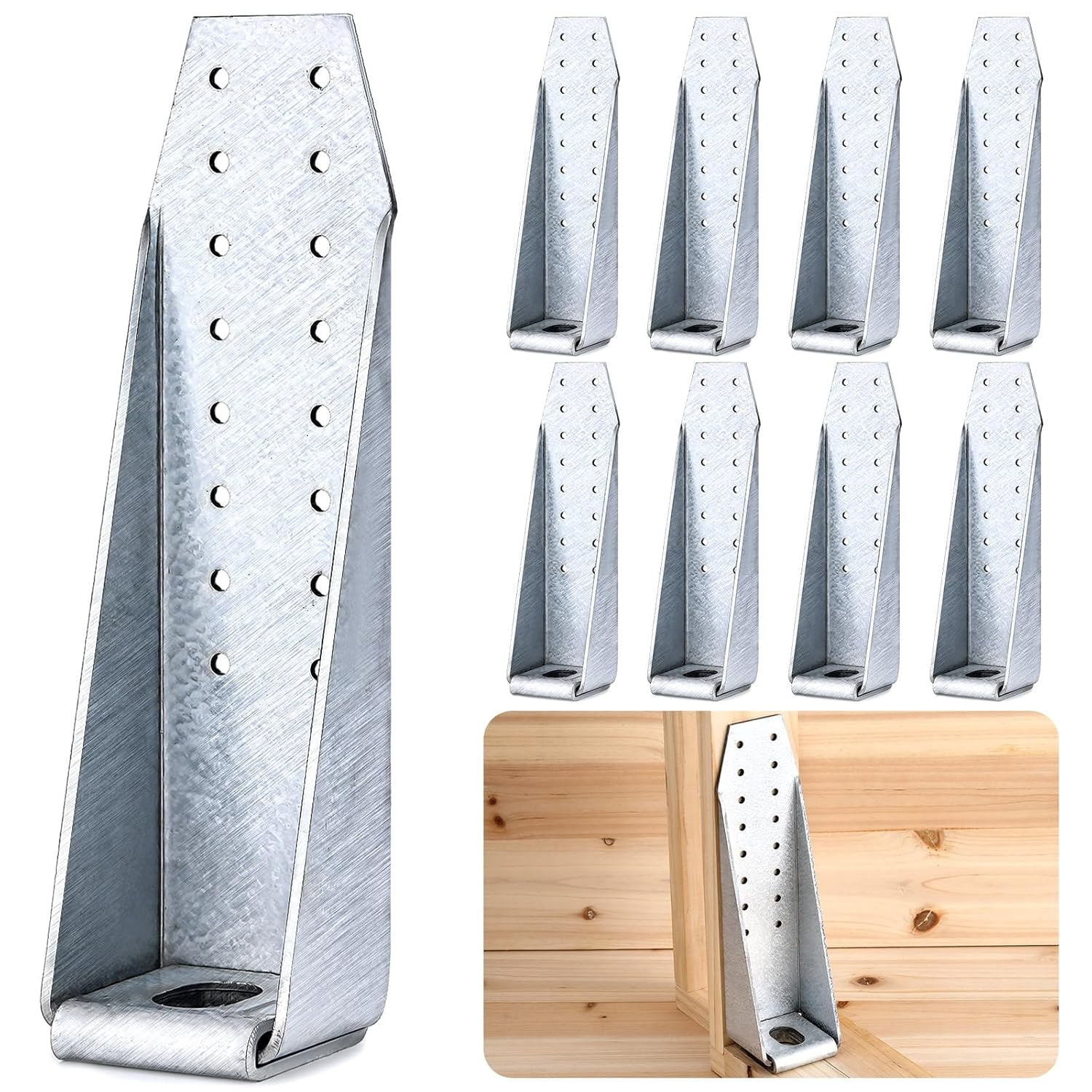 8 Pcs Holdown Attachment Duty Bolted Holdown Heavy Duty Brackets with ...