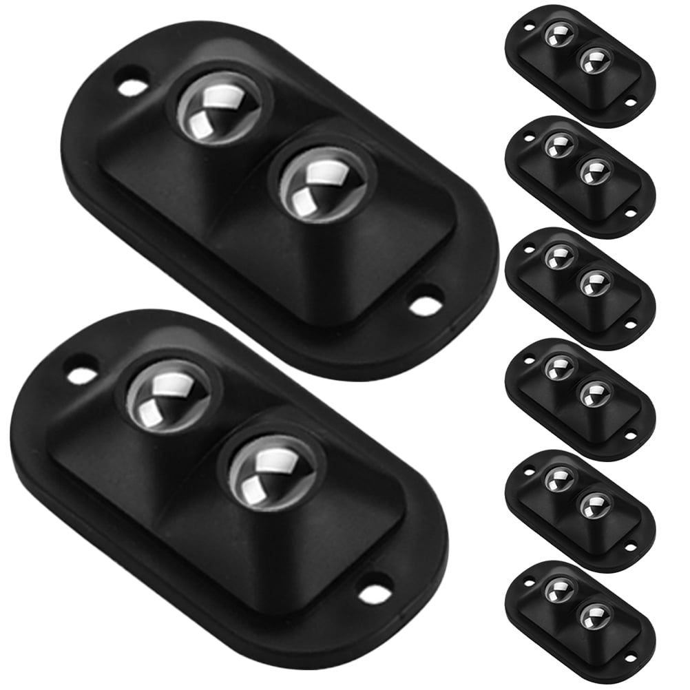 8 Pcs Hole Free Universal Wheel Swivel Casters Mini Wheels Adhesive ...