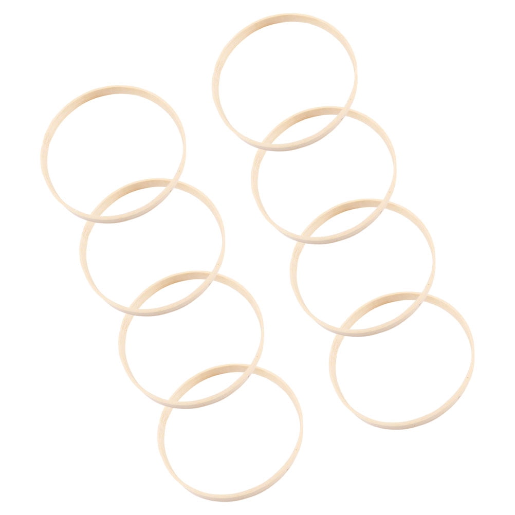 8 Pcs Home Decoration Faux Florals Wooden Bamboo Garland Hoop Dream ...