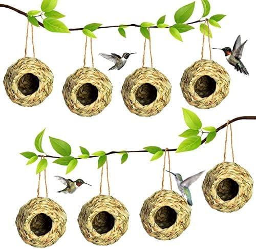 8 Pcs Hummingbird House for Outside Ball Shape Wren Hanging Bird House ...
