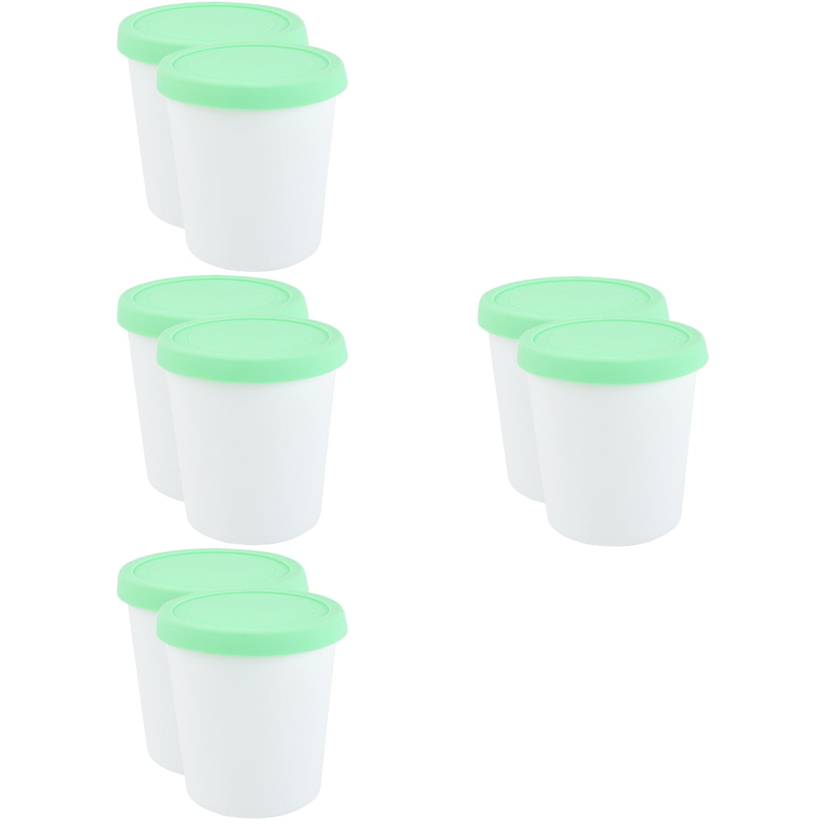 8 Pcs Ice Cream Container Bucket Storage Containers Dessert Cups Tub ...