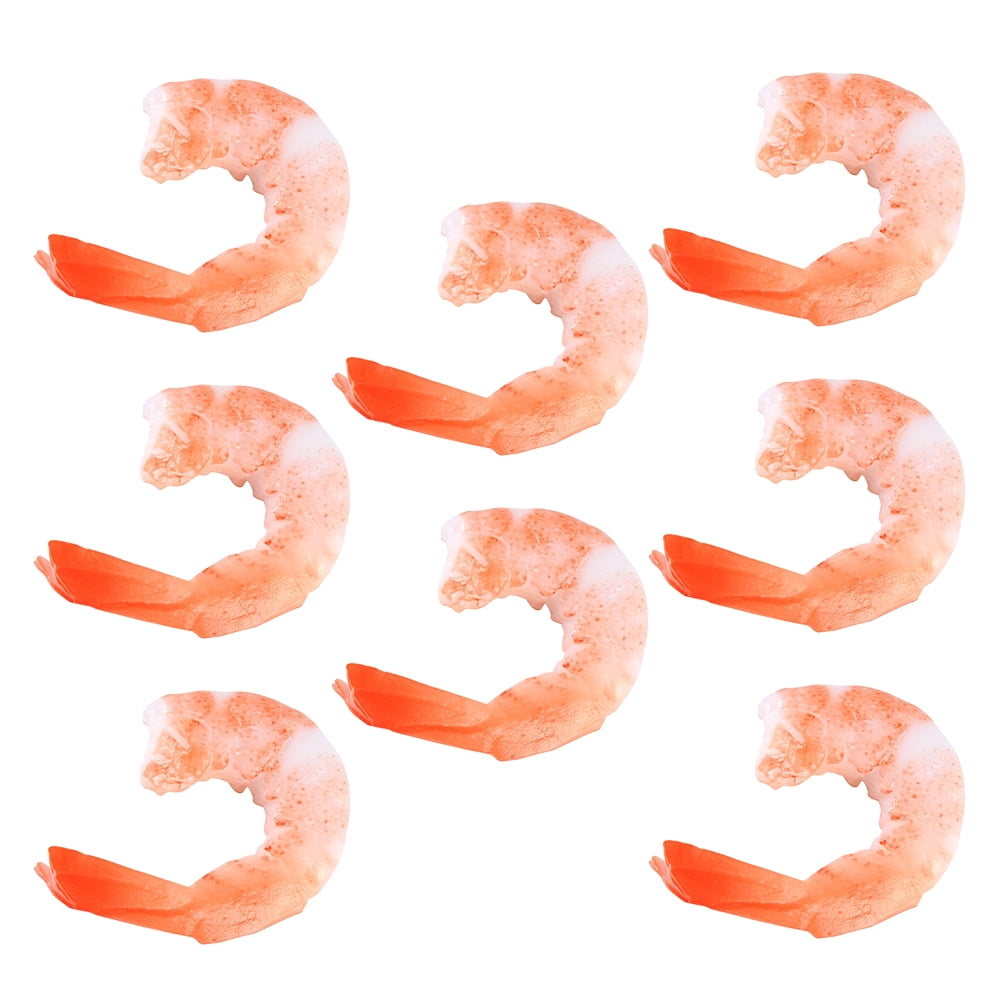 8 Pcs Imitation Shrimp Models Fake Shrimp Realistic Food Model ...