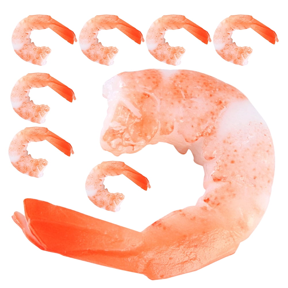8 Pcs Imitation Shrimp Models Restaurant Decor Fake Shrimp Shrimp Decor ...