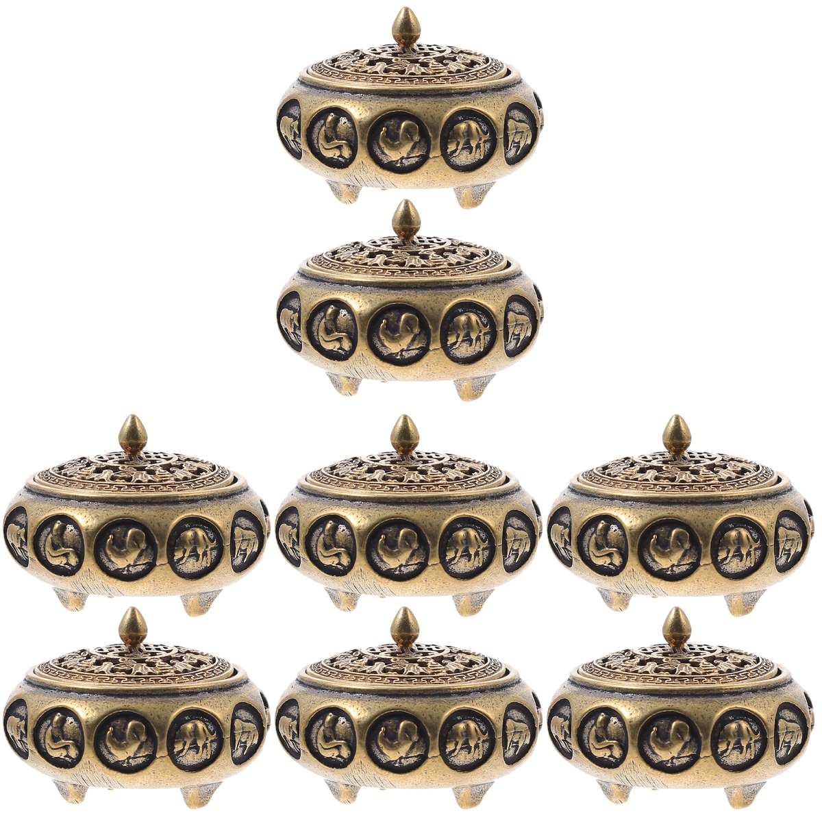 8 Pcs Incense Burners Metal Incense Holder Brass Incense Censer Holder ...