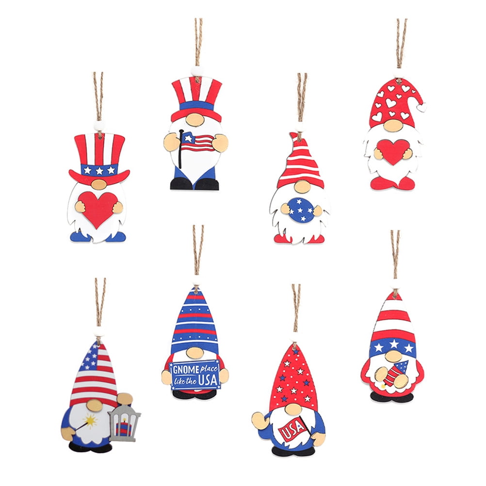 8 Pcs Independence Day Pendant Ornament National Ornaments Scandinavian
