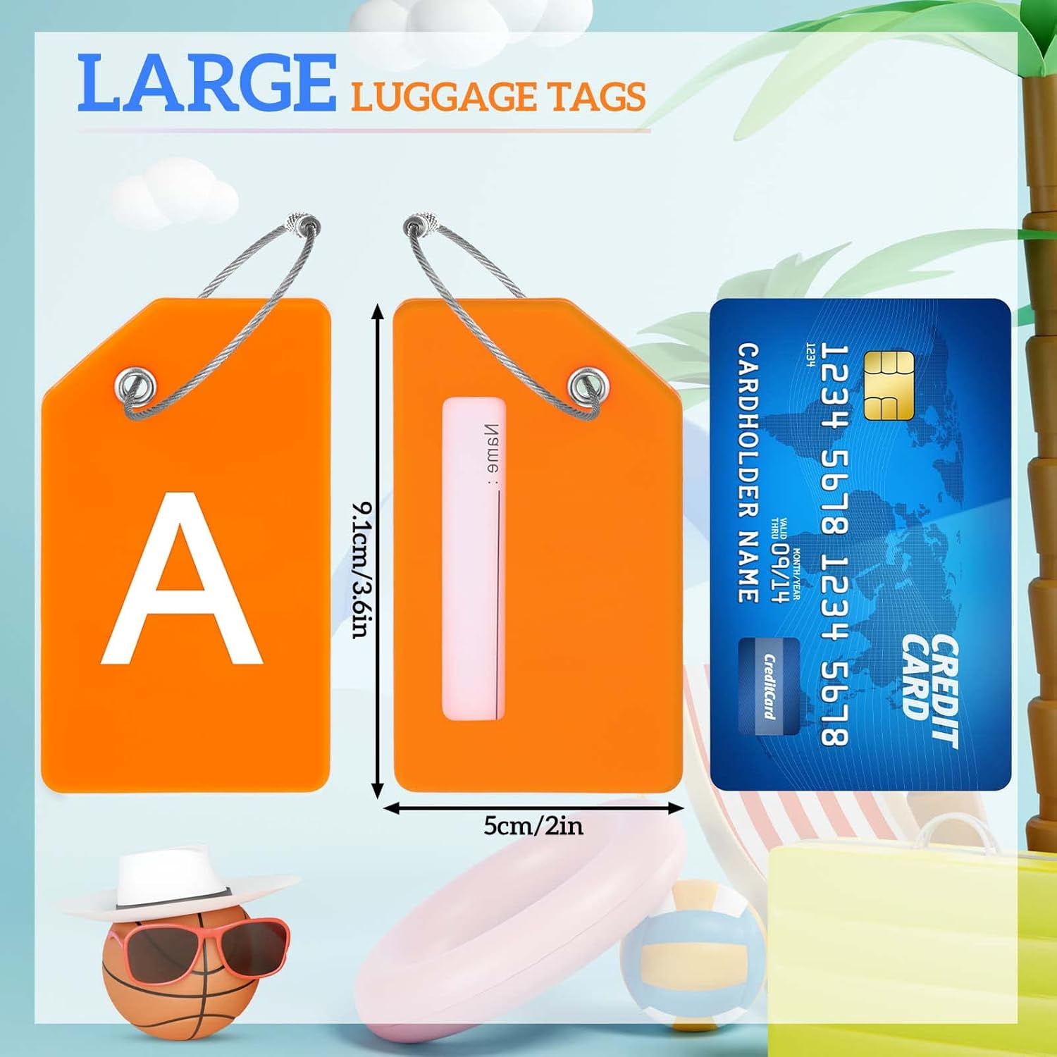 8 Pcs Initial Letter A-Z Luggage Tags Silicone Instrument Tag With Name ...