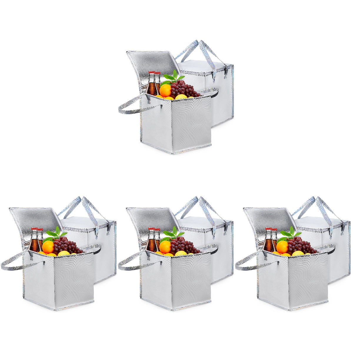 8 Pcs Insulated Shopping Bags for Groceries Food Delivery Cooler and ...