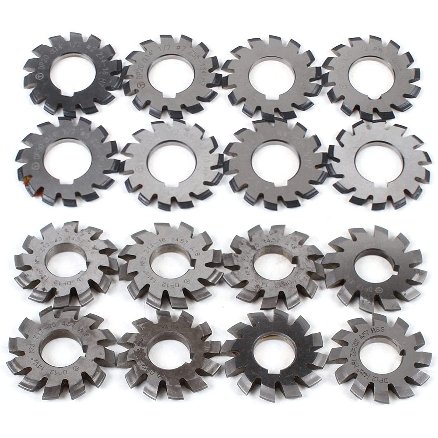 8 Pcs Involute Gear Cutter Gear Milling Cutter Tool High Speed Steel ...