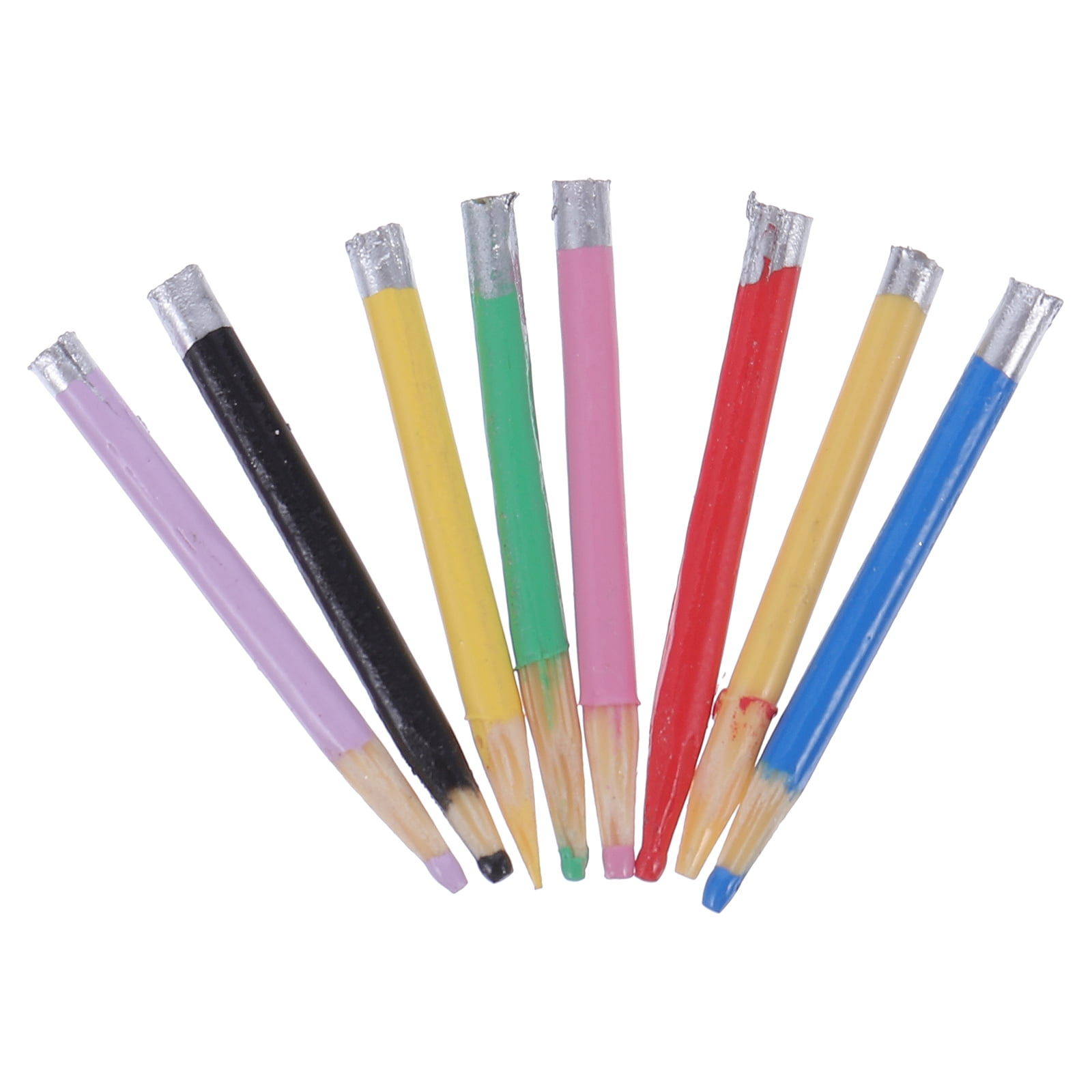 8 Pcs Items Mini Doll Dollhouse Pencil Miniature Model Decorative ...