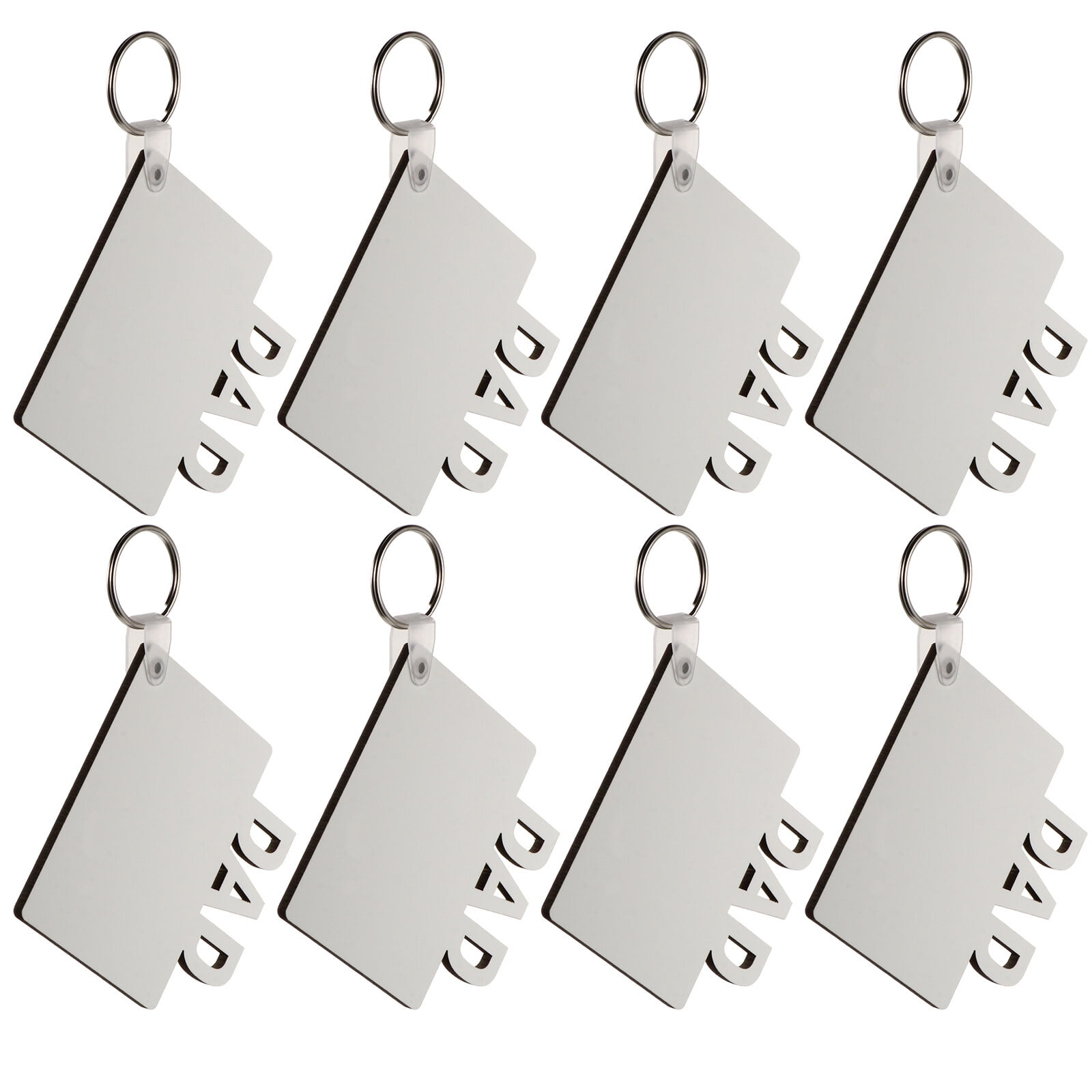 8 Pcs Key Hooks Dye Sublimation Keychain Key Chains Father Dad 7.40X7 ...