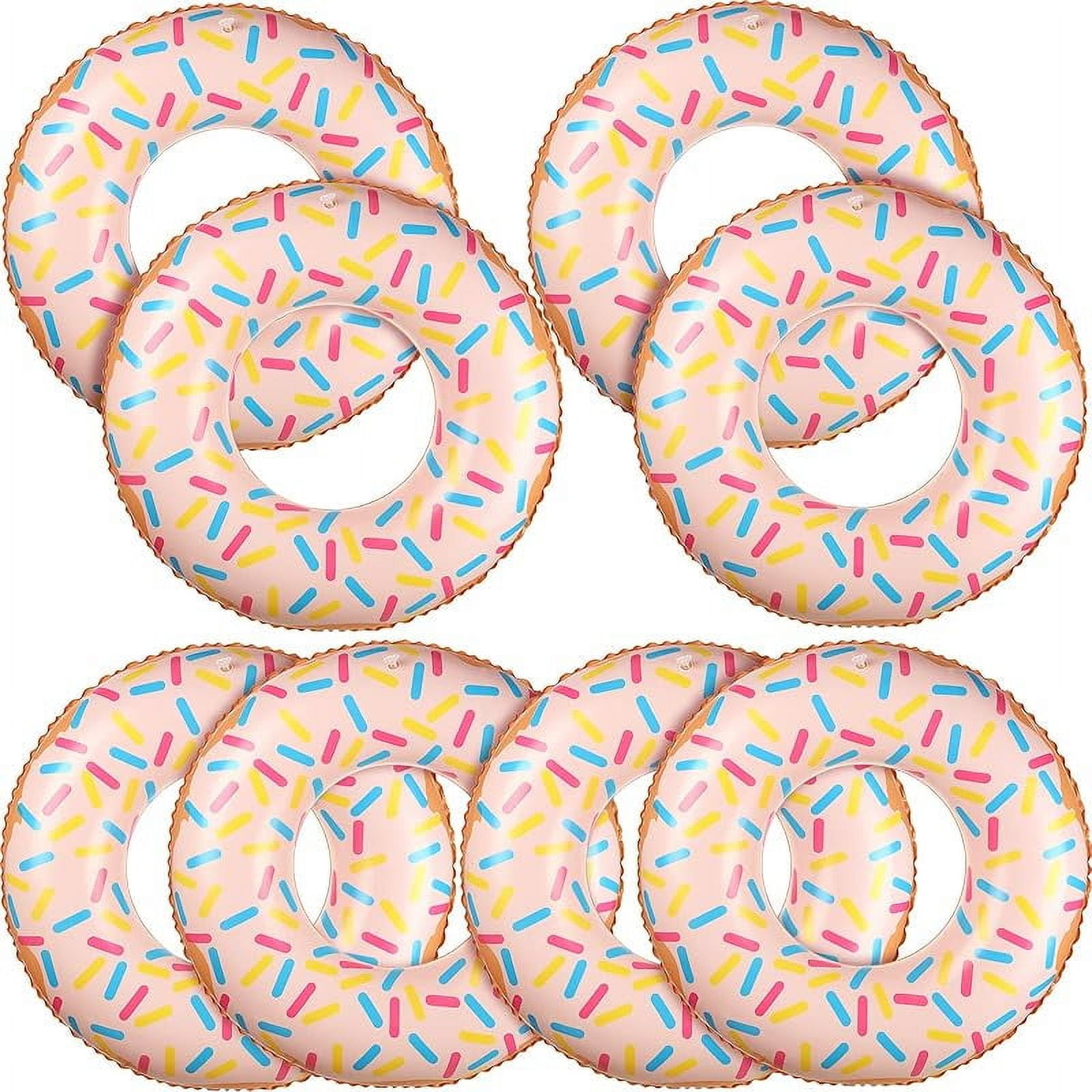 8 Pcs Kids Inflatable Donut 21.7 Inch Sprinkle Donut Pool Floats ...