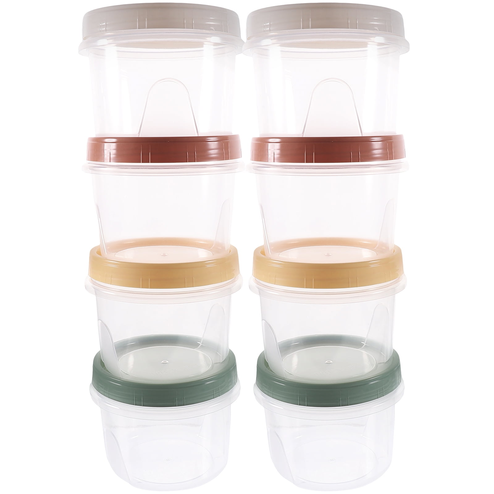 8 Pcs Kitchen Storage Containers Refrigerator Food with Lids Salad ...