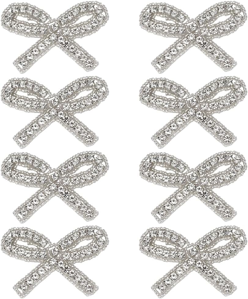 8 Pcs Knot Rhinestone Patches 1.7x2.3inch Glass Rhinestone Iron on ...