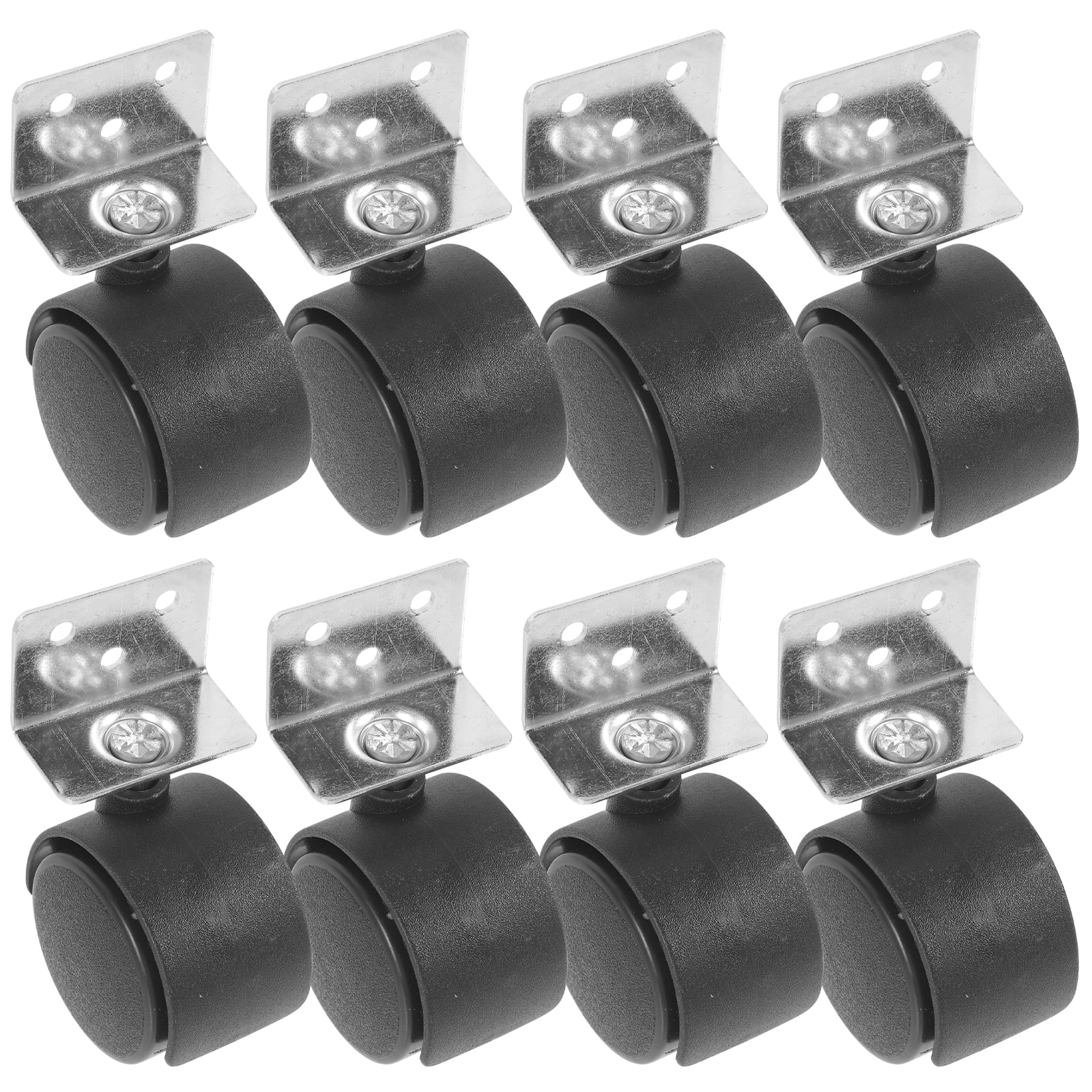 FENGGUIQU Black Caster Wheels 8pcs Deformation Resistant 360 Degree ...