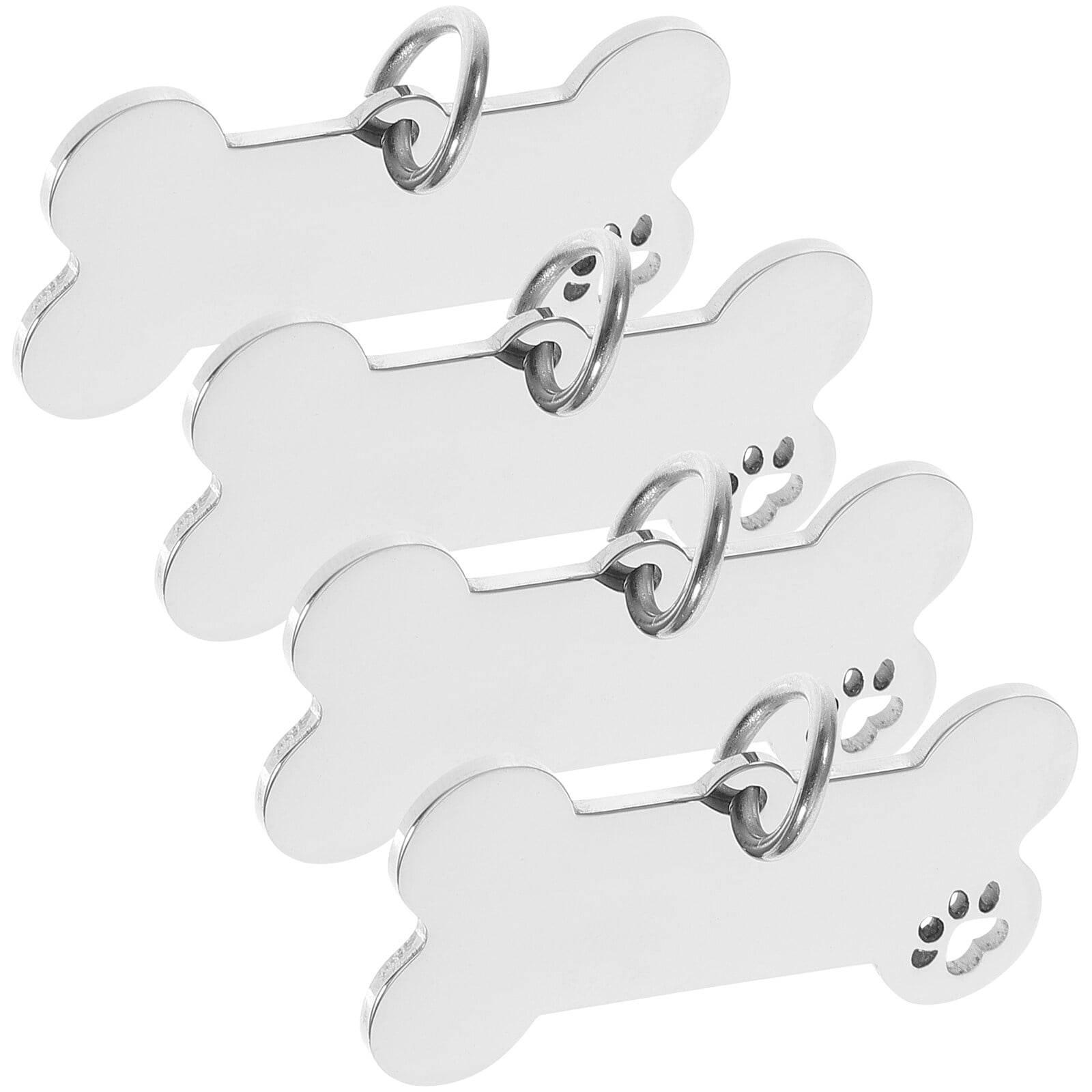 8 Pcs Labels Stainless Steel Dog Tags Dogtags Pet Items Identity Bone ...