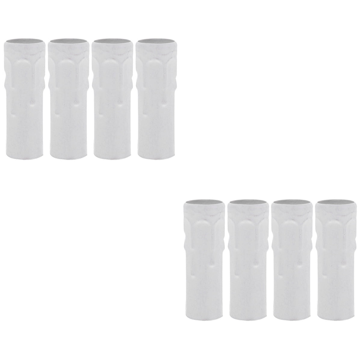 8 Pcs Lamp Sleeve Chandelier Holder Tube Iron Crystal Candles E12 to ...