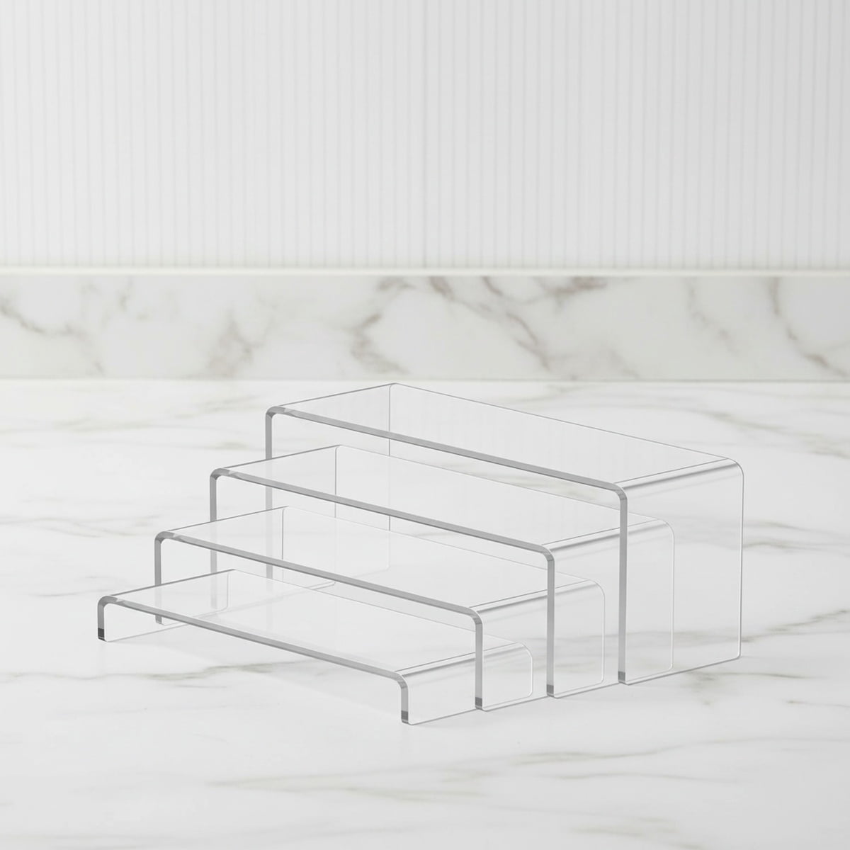 8 Pcs Large Acrylic Display Risers, Sturdy Rectangular Dessert Stands ...