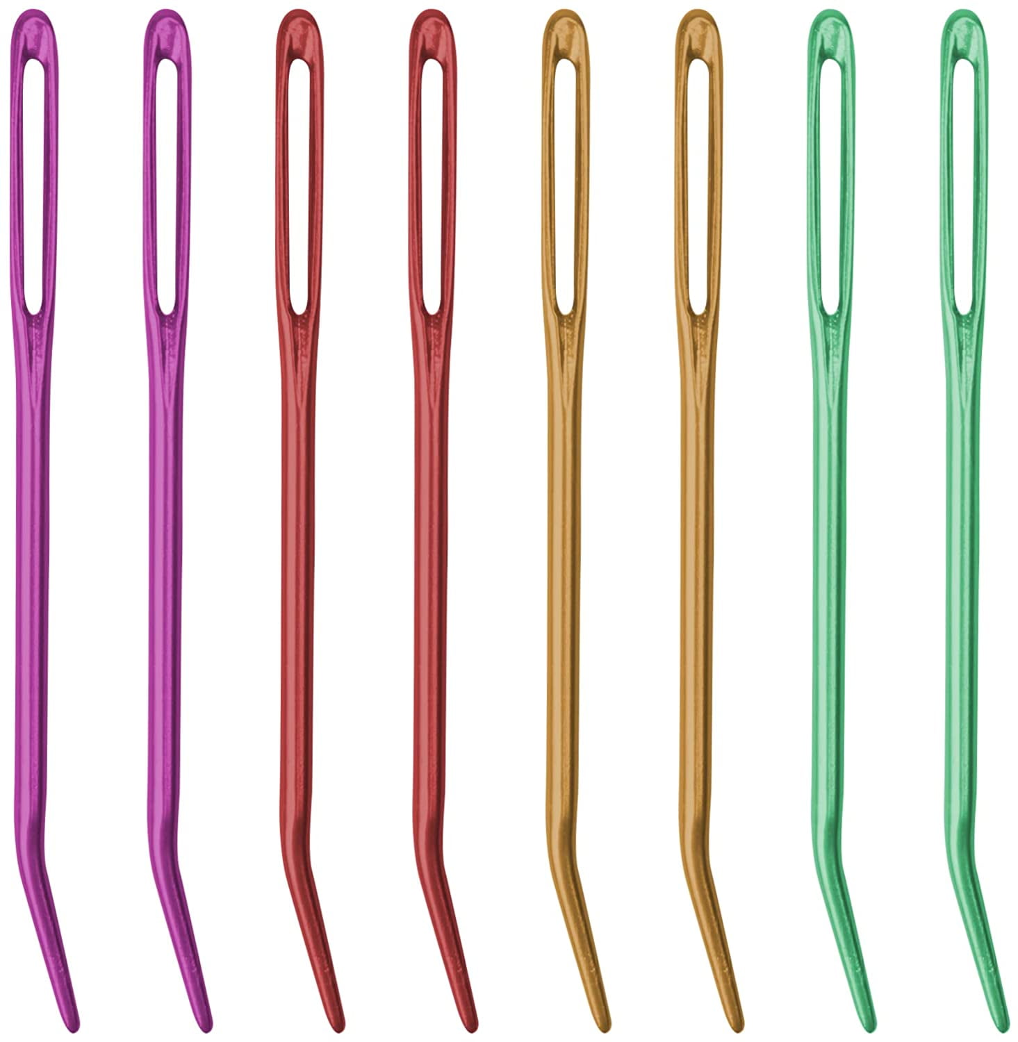 8 Pcs Large Eyes Blunt Yarn Needles, Jumbo Bent Darning Needles ...