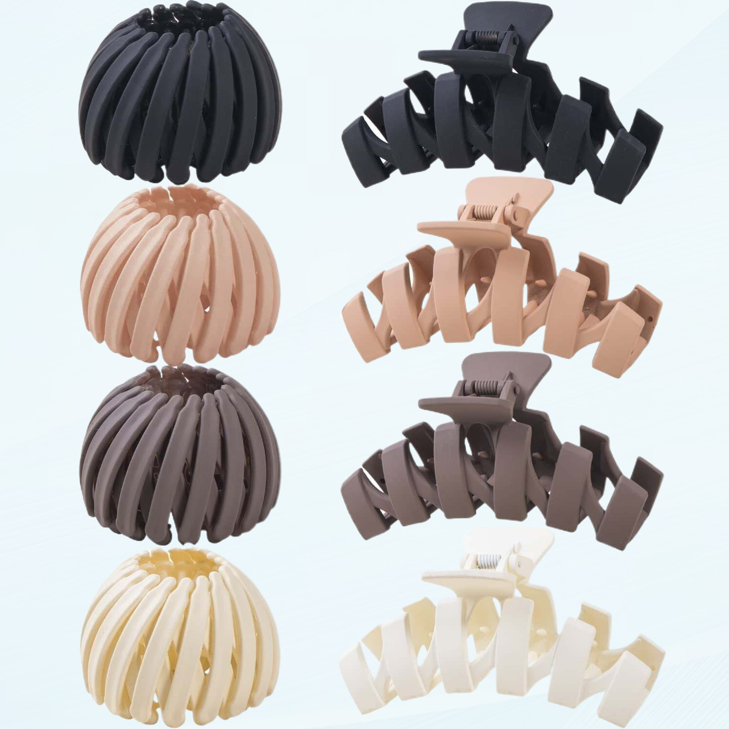 8 Pcs Large Hair Claw Clips 4.3inch Matte Claws Clip for Thin Thick ...