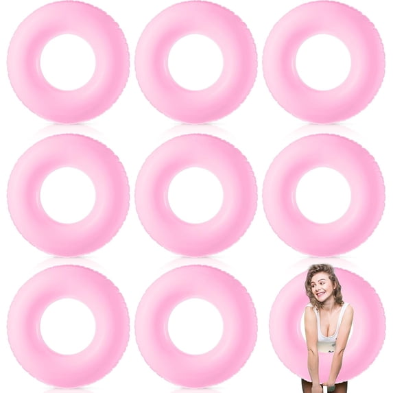 8 Pcs Large Inflatable Pool Float 36 Inches Swimming Ring Pool Floats ...