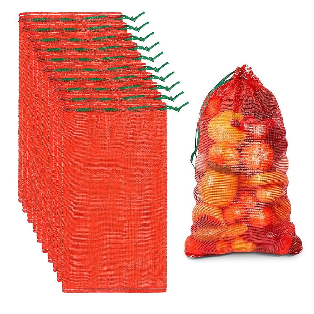 8 Pcs Large Mesh Storage Produce Bags MODANU Reusable Vegetable Storage ...