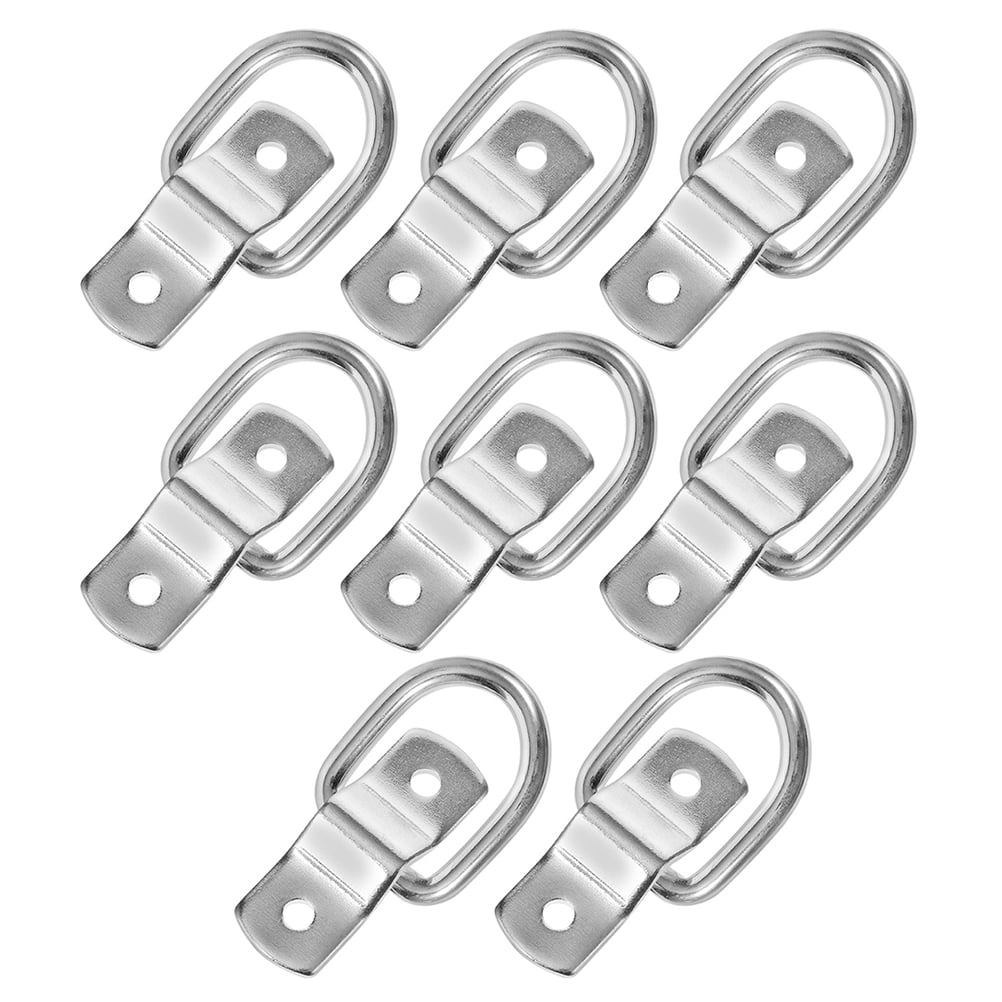 8pcs D Ring Tie Down Anchors for Car Silver Carbon Steel Heavy Duty ...