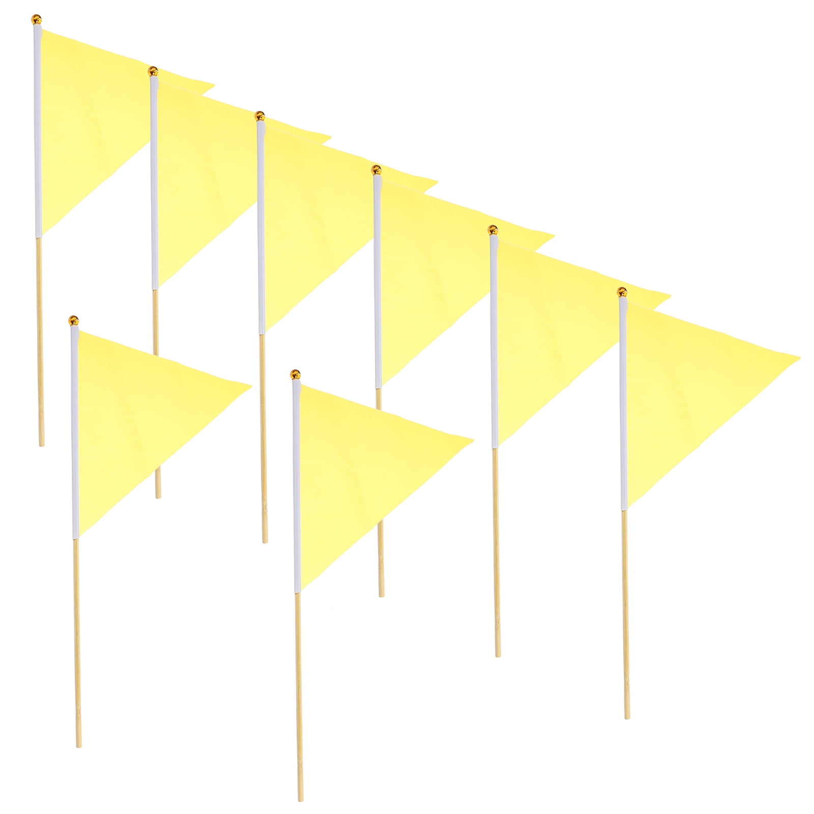 TABLZONE Yellow Triangular Flags for Lawn Sprinklers and Camping Tents ...