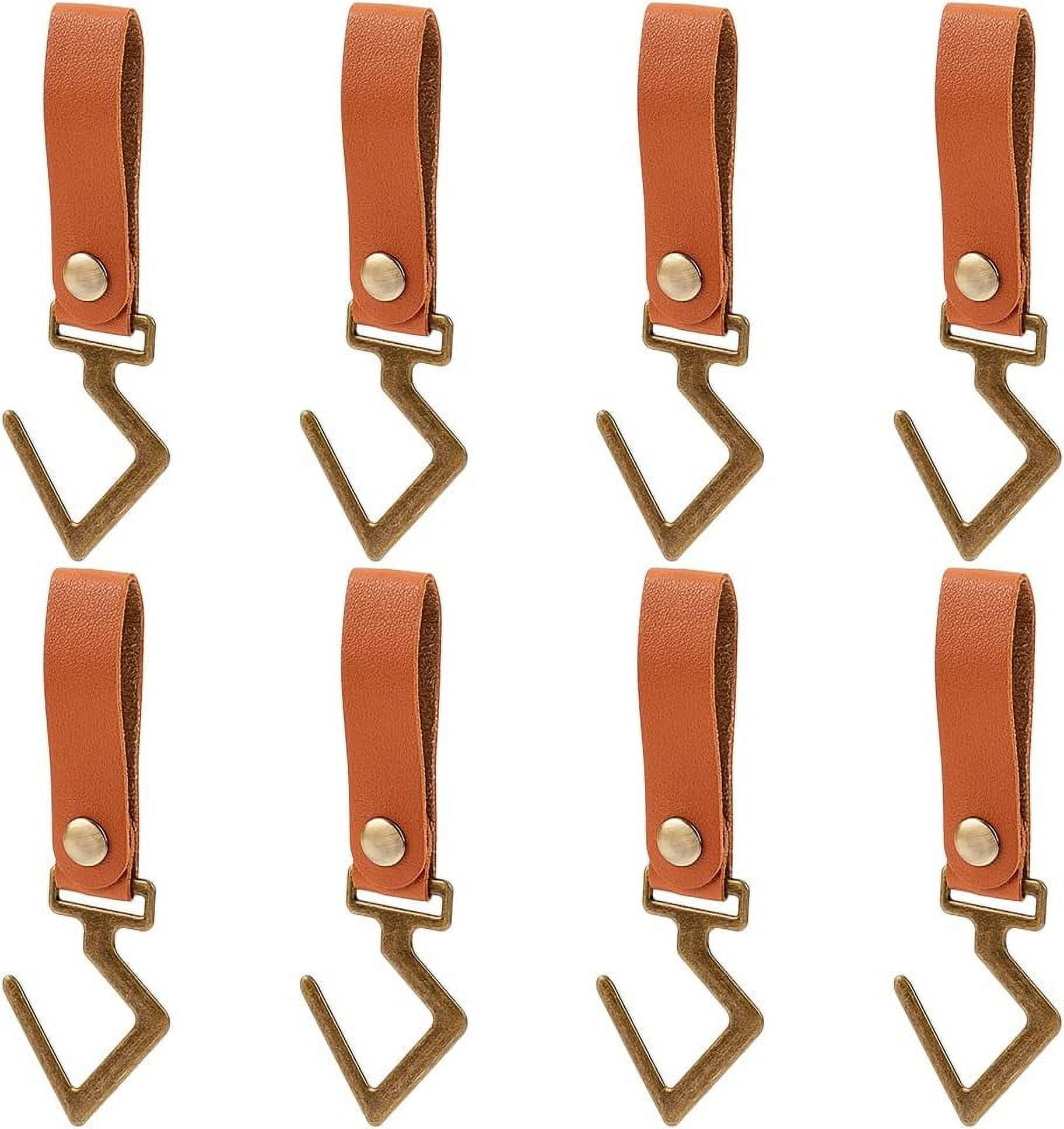 8 Pcs Leather Straps for Hanging Leather S Shelf Hooks Camping Hooks ...