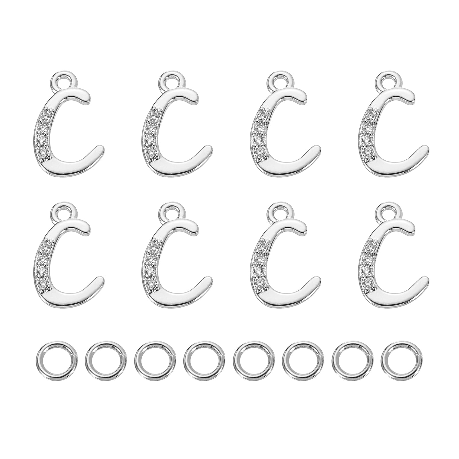 8 Pcs Letter Charm Bulk Initial Charm Alphabet Charm Pendant for ...