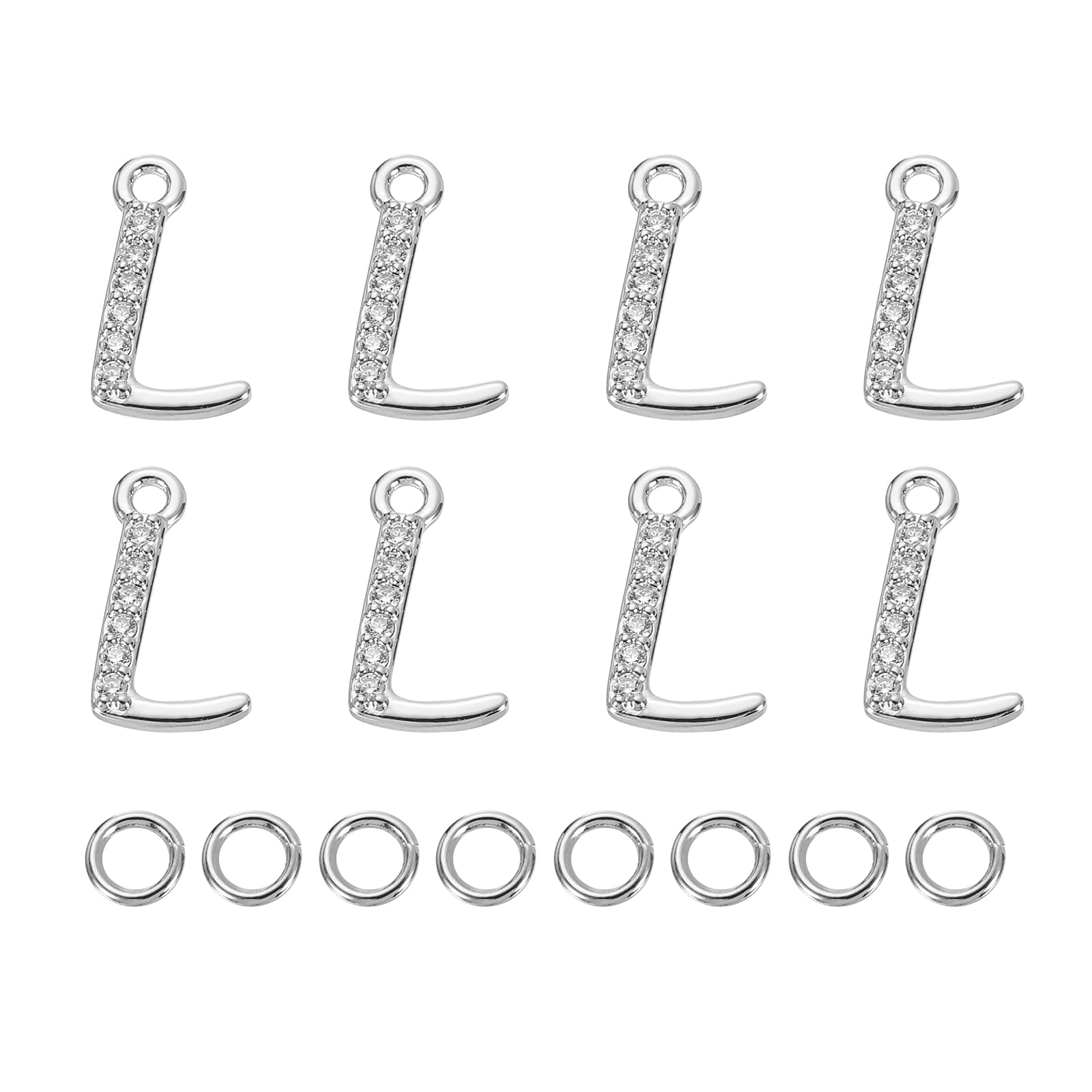 8 Pcs Letter Charm Bulk Initial Charm Alphabet Charm Pendant for ...