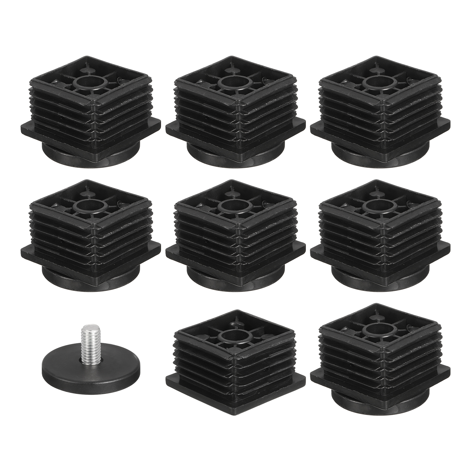 8 Pcs Leveling Feet, M10x50x50mm Furniture Leg Leveling Tube Insert ...