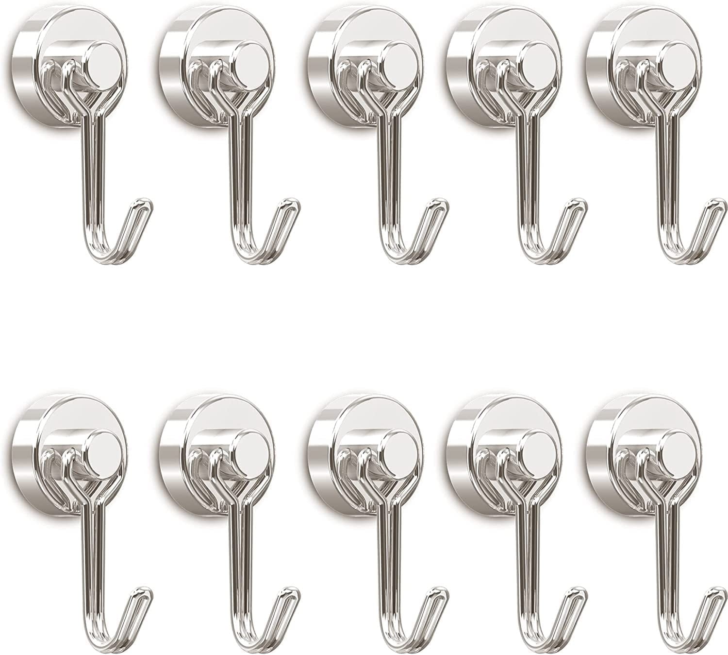 8 Pcs Magnetic Hooks,Heavy Duty 30LBS Neodymium Magnet Hook with Rust ...