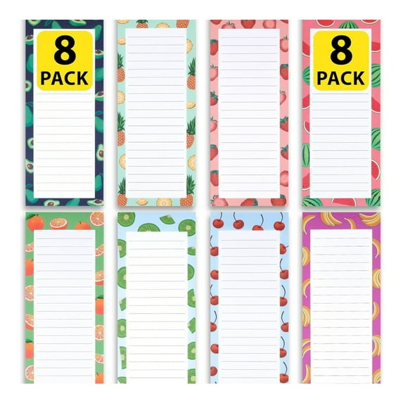 8 Pcs Magnetic Memo Pads Magnetic Notepads Refrigerator Sticky Note for ...