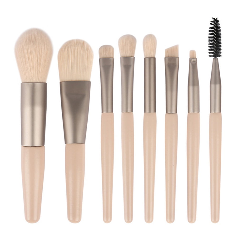 8 Pcs Makeup Brushes Set, Mini Travel Cosmetic Brushes Kit, with Makeup ...